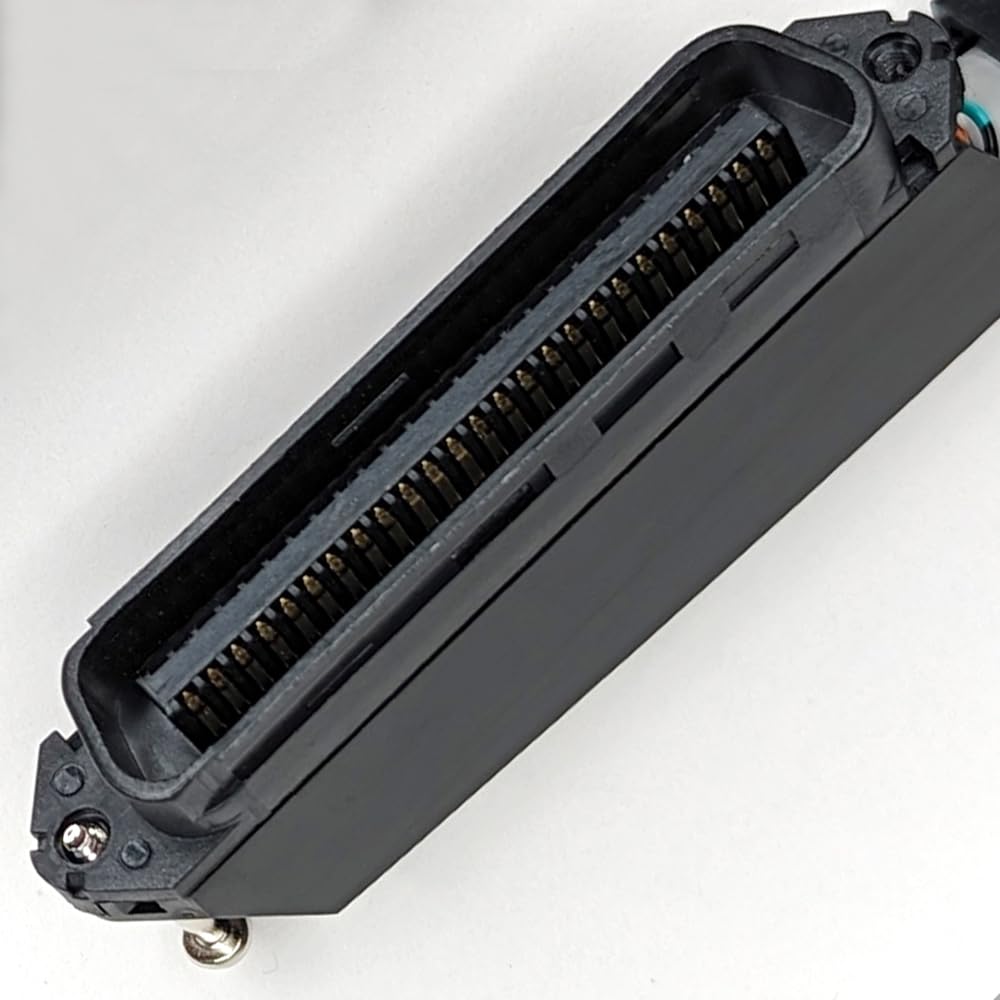 ICC 5 Feet Cat3 Male to Male Telco Cable Assembly in 25 Pair Gray 24AWG AMP with 90 Degree Amphenol Centronics 50 (CN50) Type Connector for Voice and Low Data PBX Applications