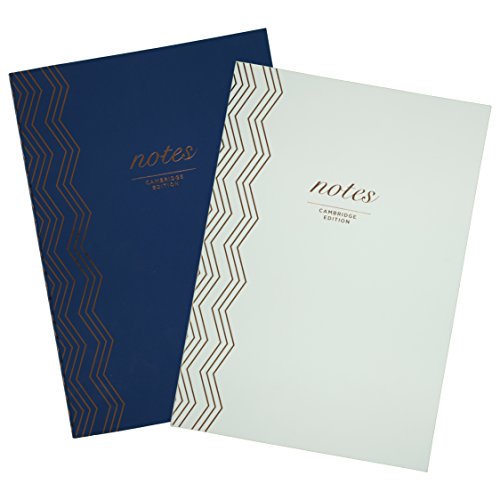 Mead Cambridge Notebooks, Casebound, A4, Ruled, 40 Sheets, 11-3/4" x 8-1/4", Assorted Colors, 2-Pack (52042)
