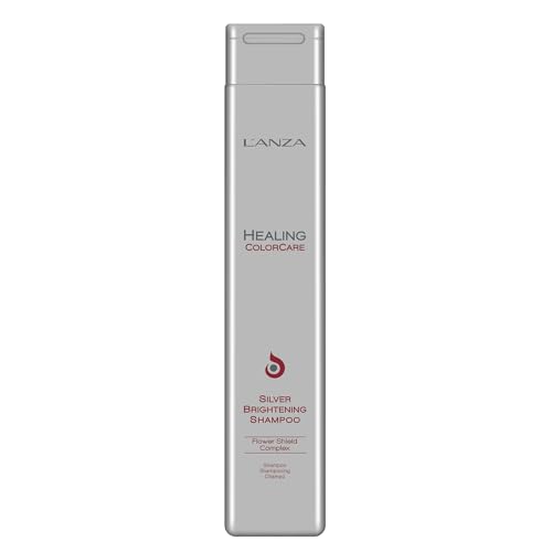 L'ANZA Healing ColorCare Silver Brightening Shampoo, for Silver, Gray, White, Blonde & Highlighted Hair, Boosts Shine and Brightness while Healing, Controls Unwanted Warm Tones (10.1 Fl Oz)