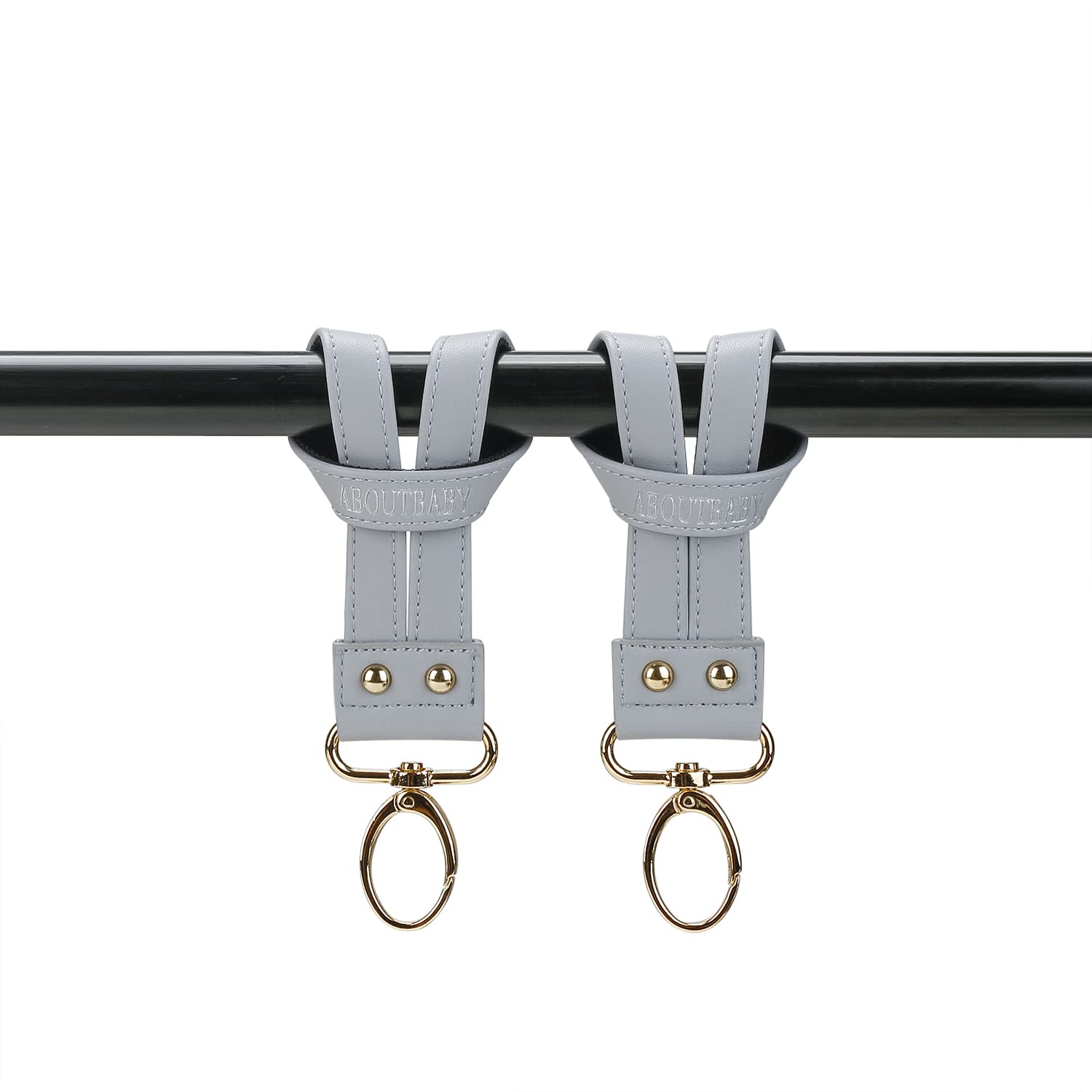 Baby Stroller Hooks Bag Hooks 2PCS Universal Diaper Bag Clips for Stroller,Car Seat Hooks Mommy Clip for Shopping Bag (Grey)