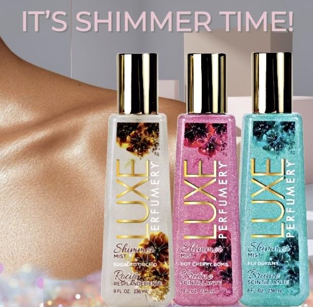 Luxe Perfumery Shimmer Body Mist, Sugared Orchid, 8.0 fl oz