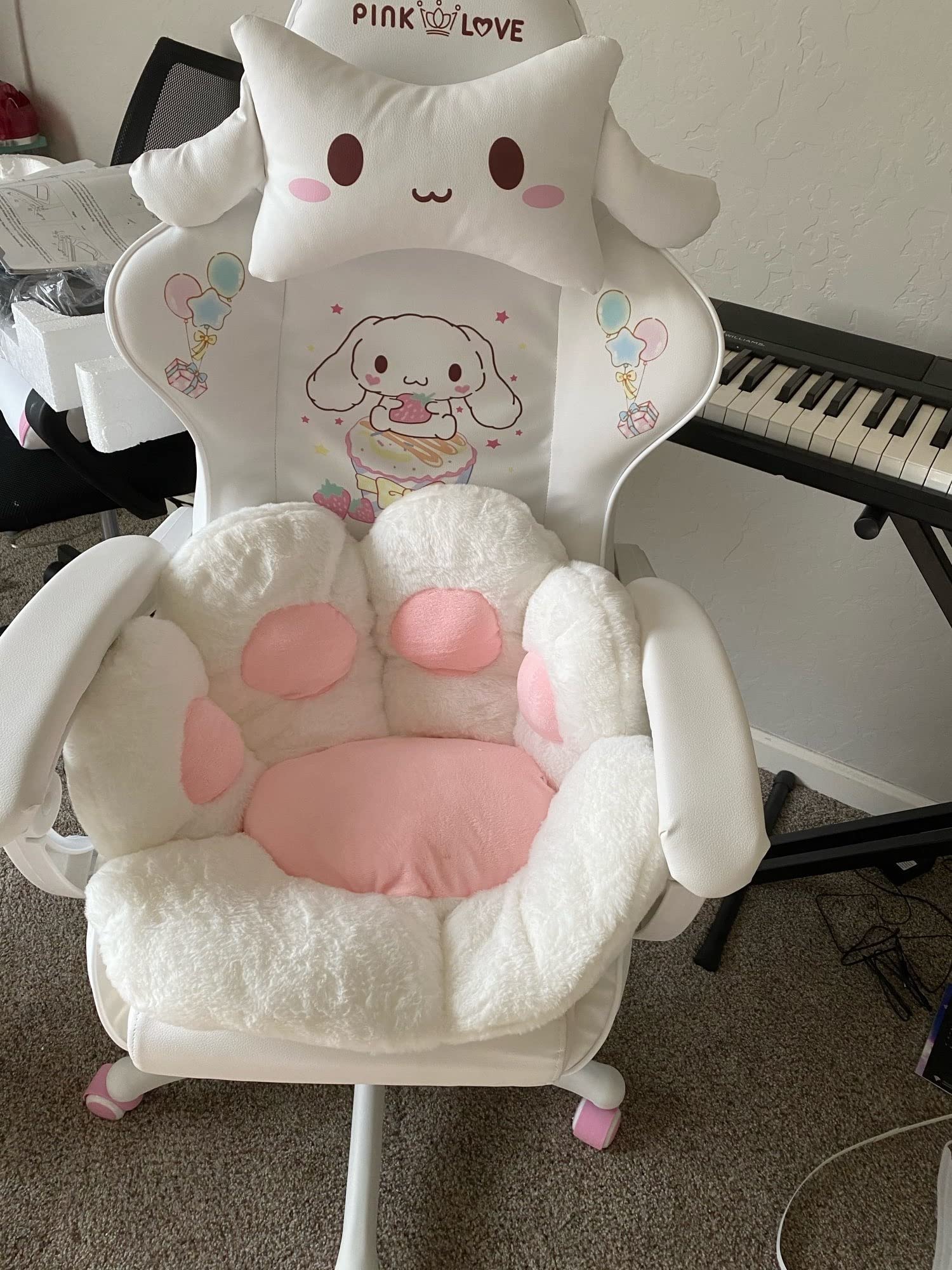 Gaming Chair Girls Cute Computer Armchair Office Home Lifting Adjustable Chair