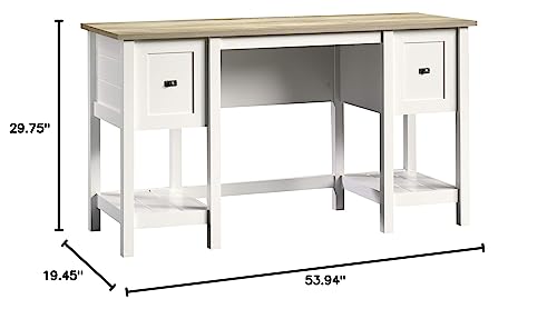 Sauder Cottage Road Desk, Soft White finish