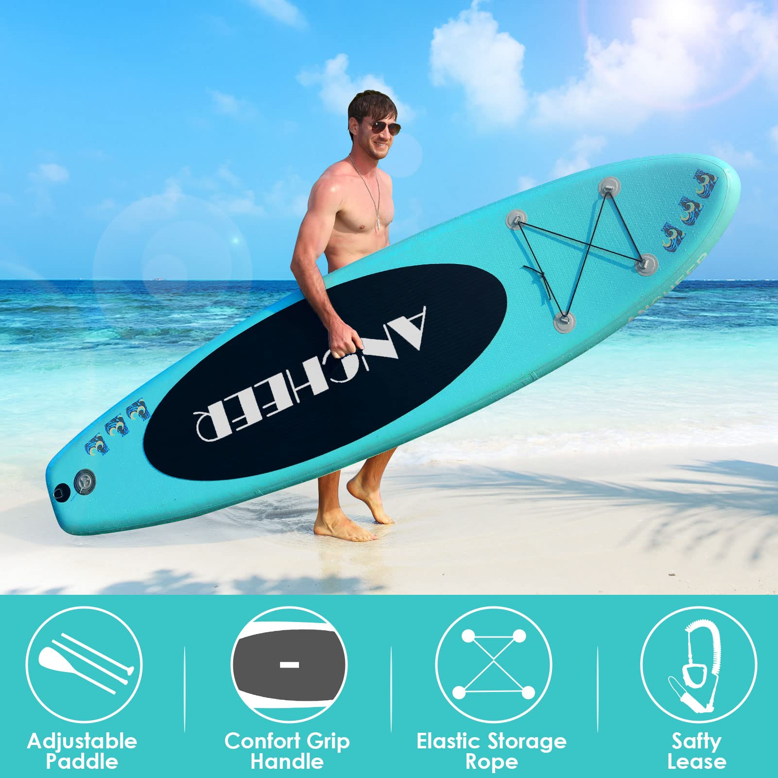 ANCHEER Stand up Paddle Board (Light Blue)