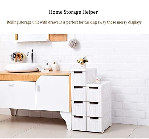 Tire Cart Organizer Unit with Narrow Slim Container Storage Cabinet for Bathroom Bedroom (Size : 4 Floor)