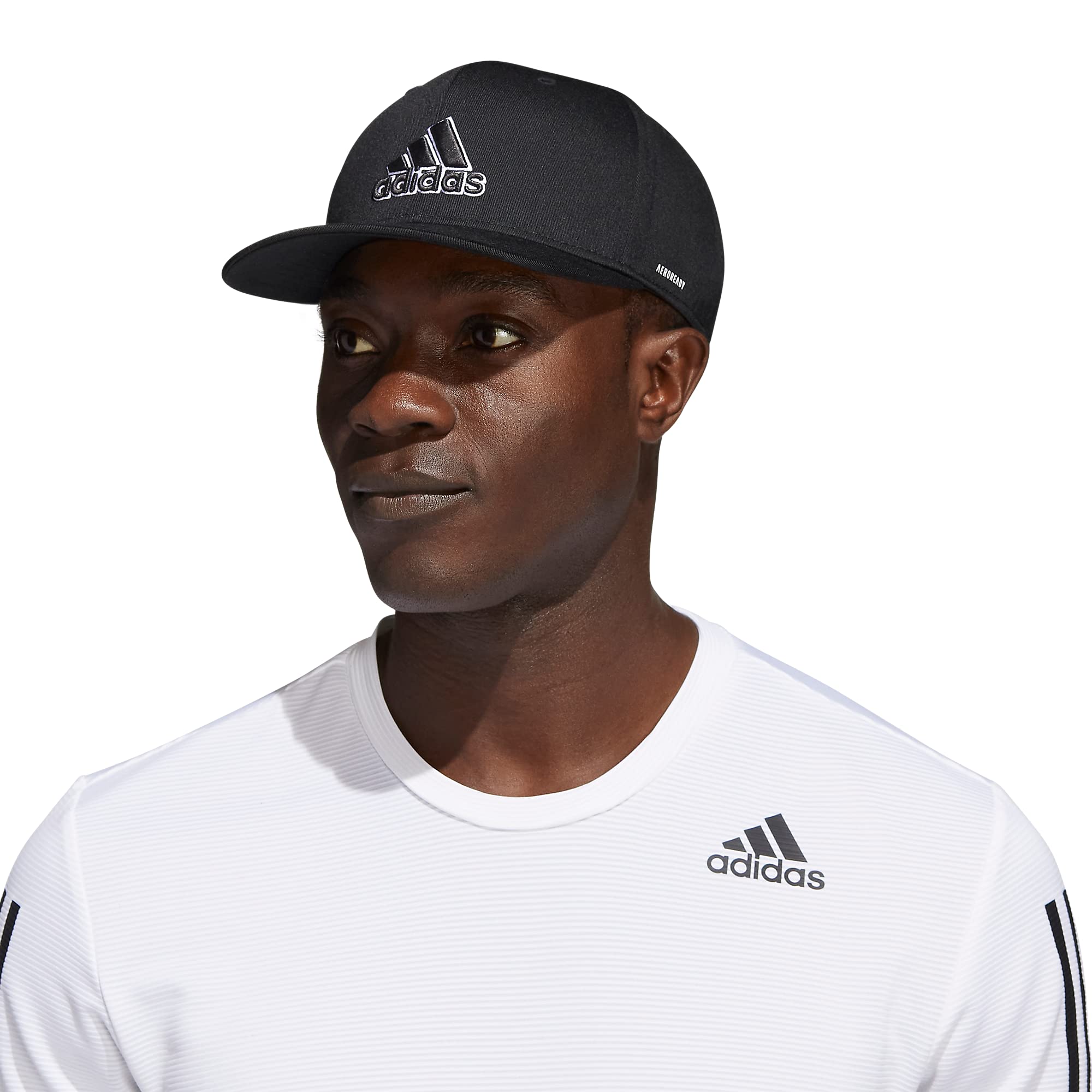 adidas Men's Excel Performance Structured Snapback Adjustable Fit Hat, Black/White/Grey Six, One Size