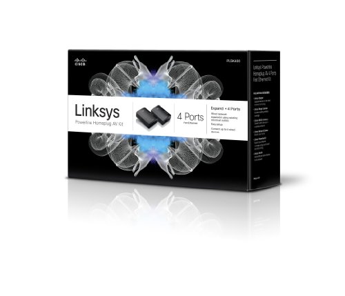 Linksys Powerline AV 1-Port and 4-Port Network Adapter Set (PLSK400-NP)