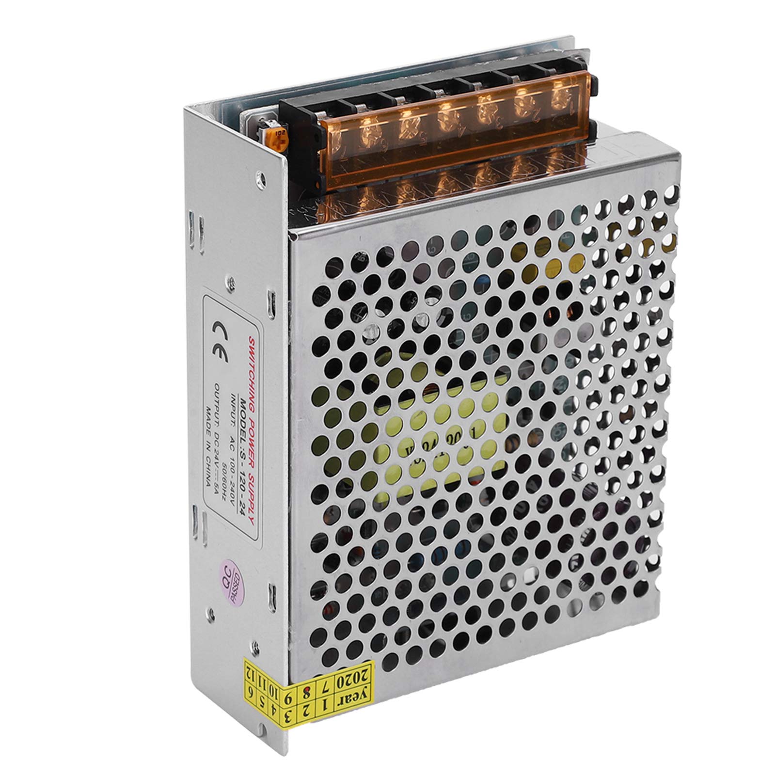 DC24V Output Switch Power Supply Driver Aluminum Alloy Voltage Converter LED Screen Strip Light 3 Dimensional Printer Power Supply Transformer(S‑120‑24(24V/5A/120W) AC100‑240V)
