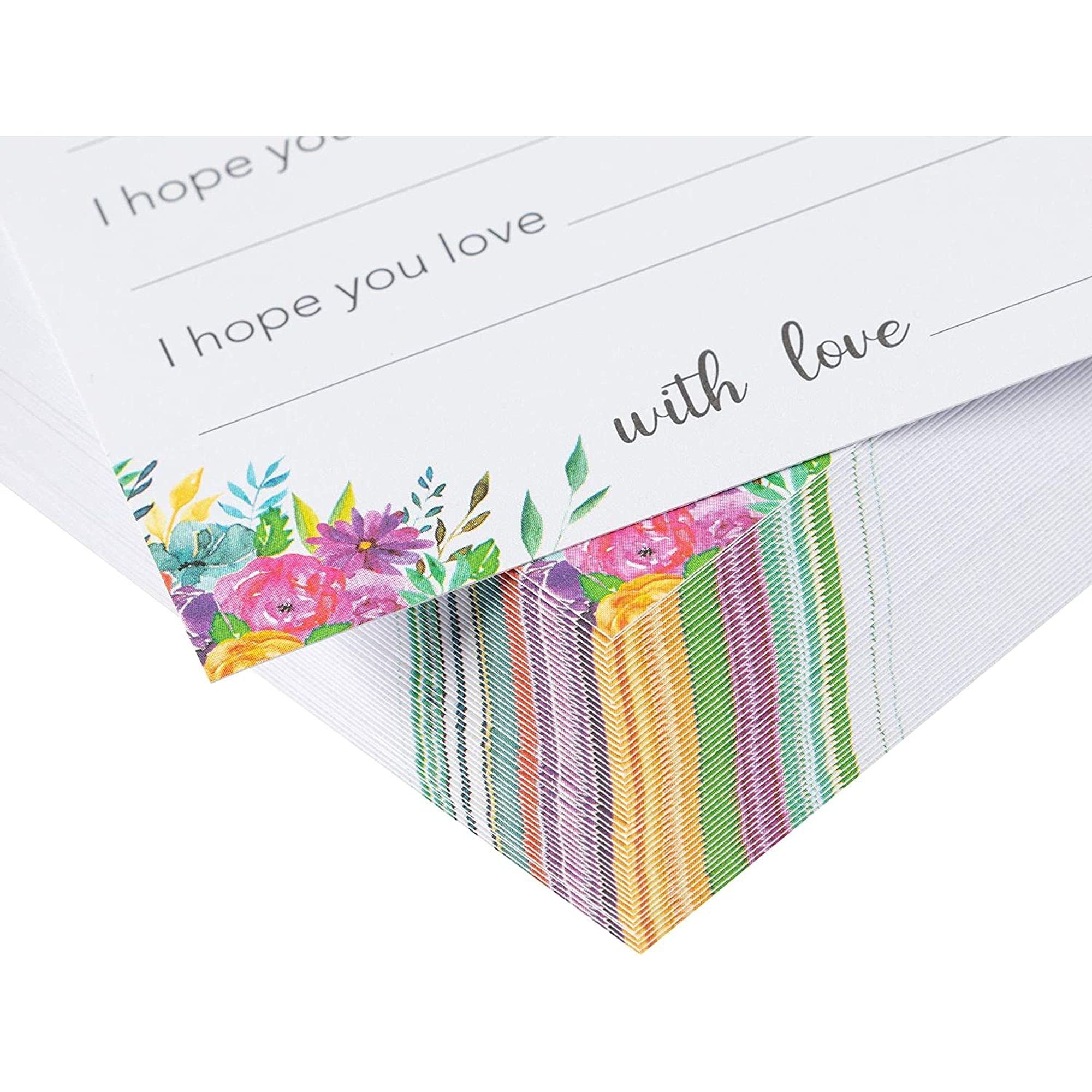 Juvale 50-Count Baby Shower Guest Activity Cards - Wishes for Baby - 5 x 7 Inches