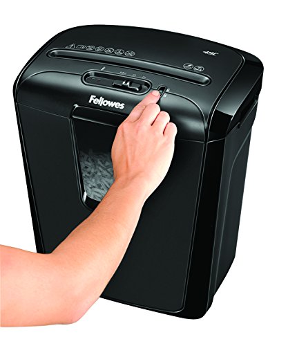 Fellowes 4605801 Powershred 49C 8-Sheet Cross-Cut Paper and Credit Card Shredder, Black