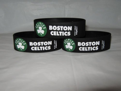 Amscan 393300 Boston Celtics NBA Collection Cuff Band, Party Favor | 6 pieces