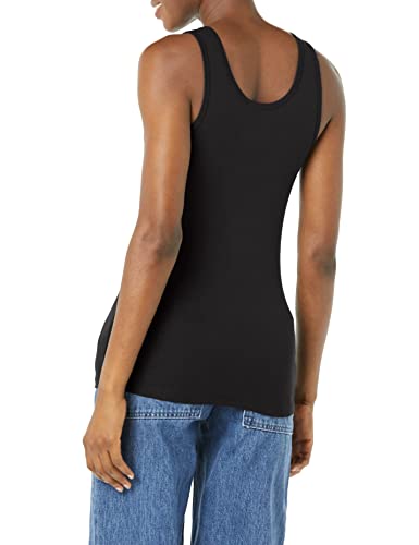 Amazon Essentials Women's Slim-Fit Tank, Pack of 2, Black/White, Small