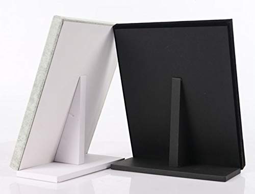 Homeanda Black Velvet L-Shaped 50 Slots Ring Earring Jewelry Display Tray Organizer Holder (L-Shaped 50 Slots-Black)