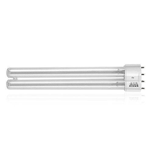 Flexzion 18 Watt UV Sterilizer Light 110V Water Clarifier Lamp Ultraviolet Filter with Bulb Tube Power Adapter for Aquarium Pond Tank Gold Fish Reef Koi (CUV-118)