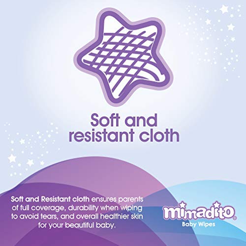 Mimadito Chamomile β Lightly Scented Baby Wipes (864 Wipes: 12 Packages of 72 Wet Wipes)