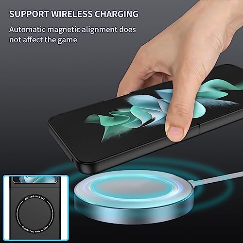 HikerClub Magnetic Case for Samsung Galaxy Z Flip5 6.7" (2023), Compatible with Mag Safe, Supports Wireless Charging, Anti-Scratch Shockproof Case, Slim Lightweight Case for Samsung Z flip 5, Black
