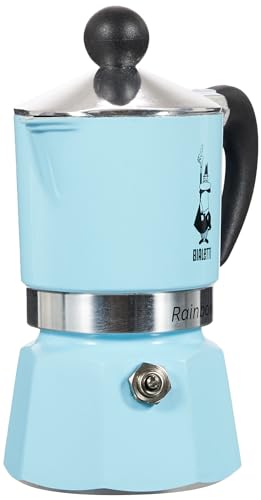 Bialetti 5041 Rainbow Espresso Maker, Light Blue