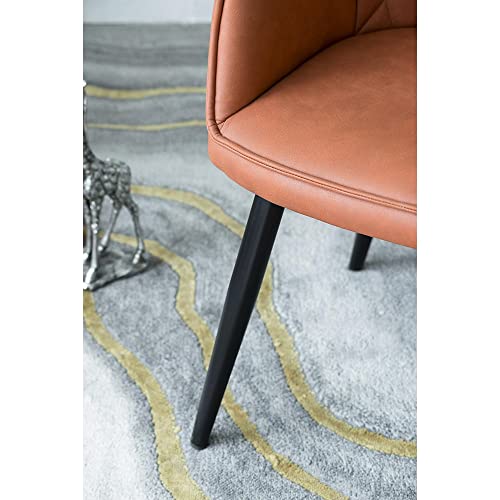 A&B Home 31 in Set of 2 Wooden Classy Armless Dining Chair, Orange