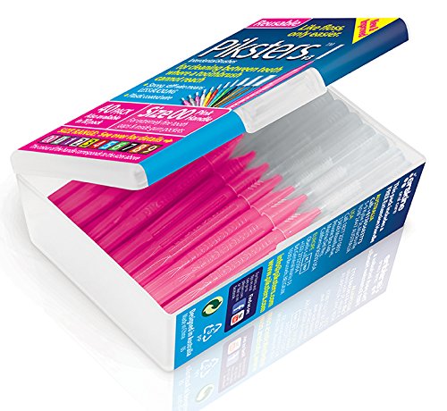 Piksters Interdental Brushes, 40 pk, Size 00, Interdental Tooth Brush for Extremely Tight Gaps, Gum Soft Bristles for Plaque Removal, Safe for Braces