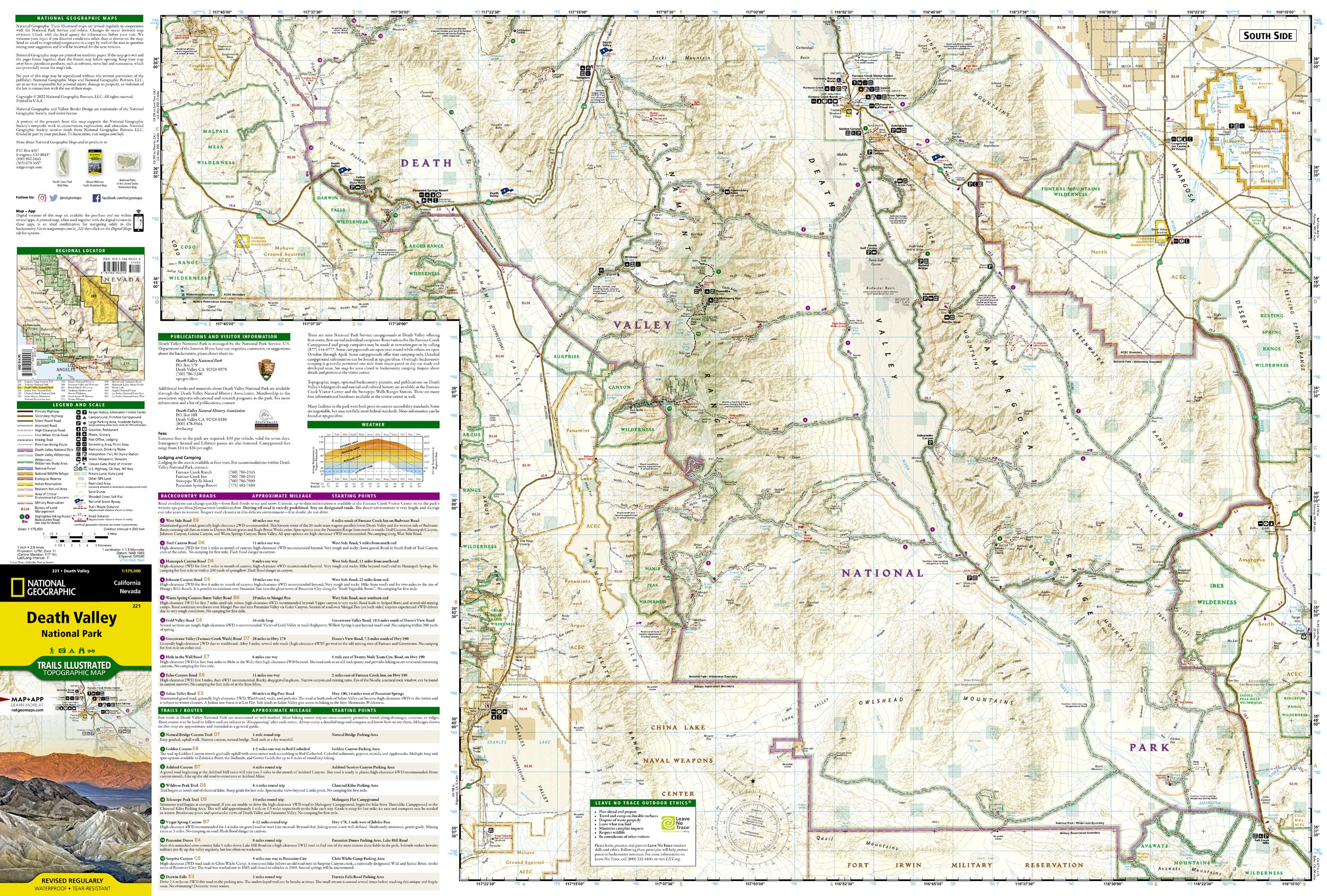 Death Valley National Park Map (National Geographic Trails Illustrated Map, 221)
