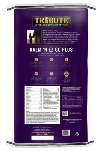 Kalmbach Feeds Tribute Kalm 'N Ez Gc Plus Pellets for Horse, 50 lb