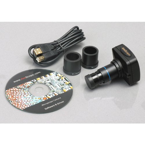 AmScope SM-8TW2-144S Professional Trinocular Stereo Zoom Microscope, WH10x and WH25x Eyepieces, 3.5X-225X Magnification, 0.7X-4.5X Zoom Objective, 144-Bulb LED Ring Light, Articulating-Arm Boom Stand, 110V-240V, Includes 0.5x and 2.0x Barlow Lenses
