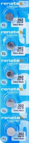 Renata Batteries 392 Silver Oxide Watch Battery (5 Pack)