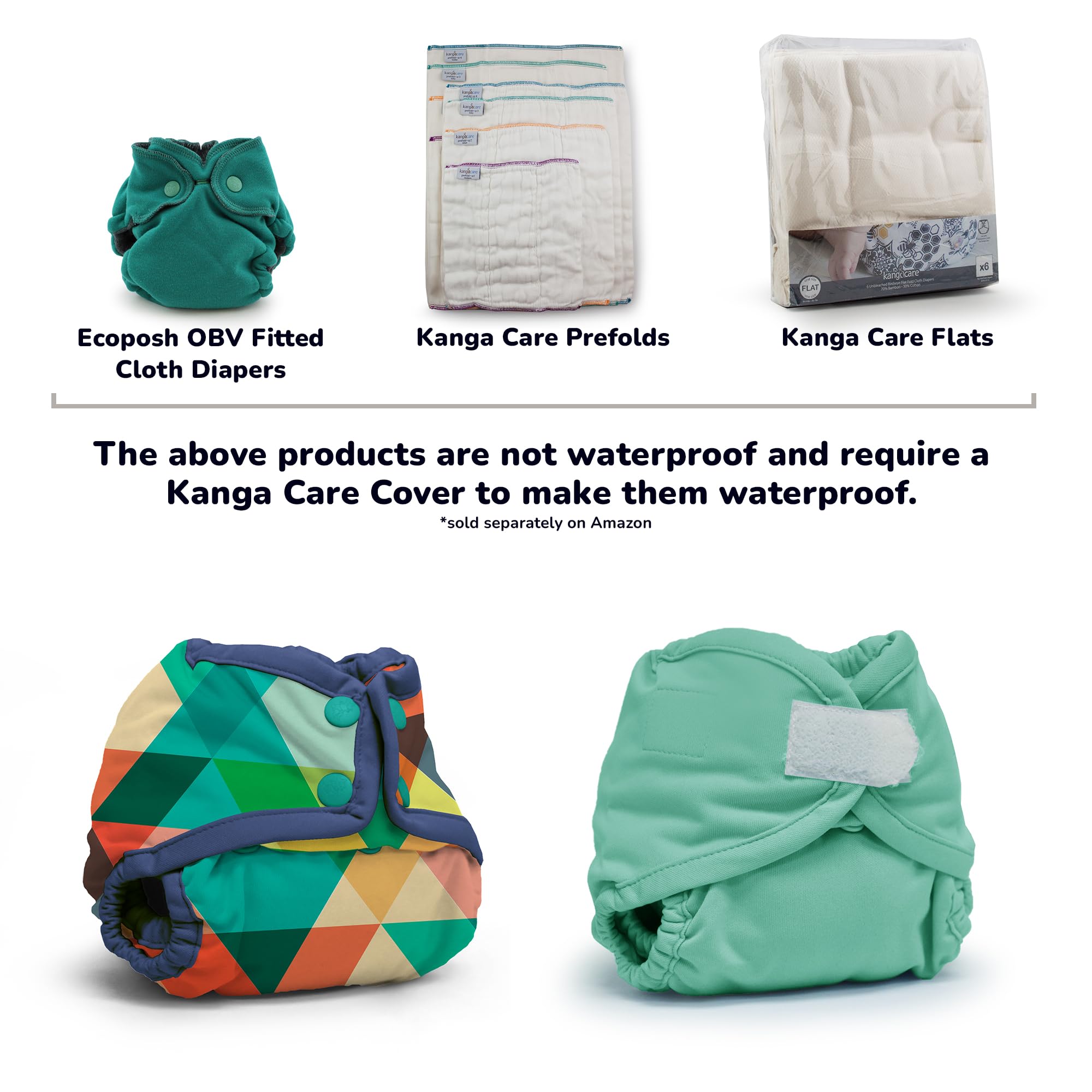 Kanga Care Rumparooz Double Leg Gusset Reusable Cloth Diaper Cover Newborn Snap | Peacock 4-15 lbs