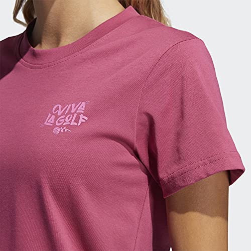 adidas Golf Women's Viva La Golf Graphic T-Shirt, Pink, Extra Large