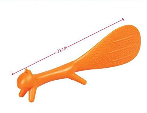 RUITASA Rice Paddle 3PCS Lovely Squirrel Shape Standing Spoon, Rice Paddle,Non-stick Rice Paddle Spoon Creative Household Kitchen Tools,Stick and Heat Resistant Kitchenware