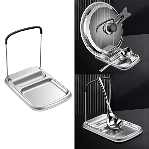 Bottone Pan Lid Holder Rack Kitchen Cooking Utensil Shelf Stainless Steel for Various Pot Lid Size