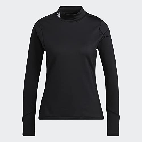 adidas Golf Women's Standard Sport Performance Primegreen Cold.RDY Long Sleeve Mock, Black, XS