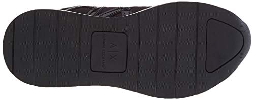 A|X ARMANI EXCHANGE Women's AX Logo Streetwear Sneaker, Black, 8.5