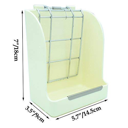 RUBYHOME Hay Feeder/Rack Less Wasted Hay - Ideal for Rabbits/Guinea Pigs/Chinchillas/Hamsters - Keeps Grasses Clean and Fresh (White)