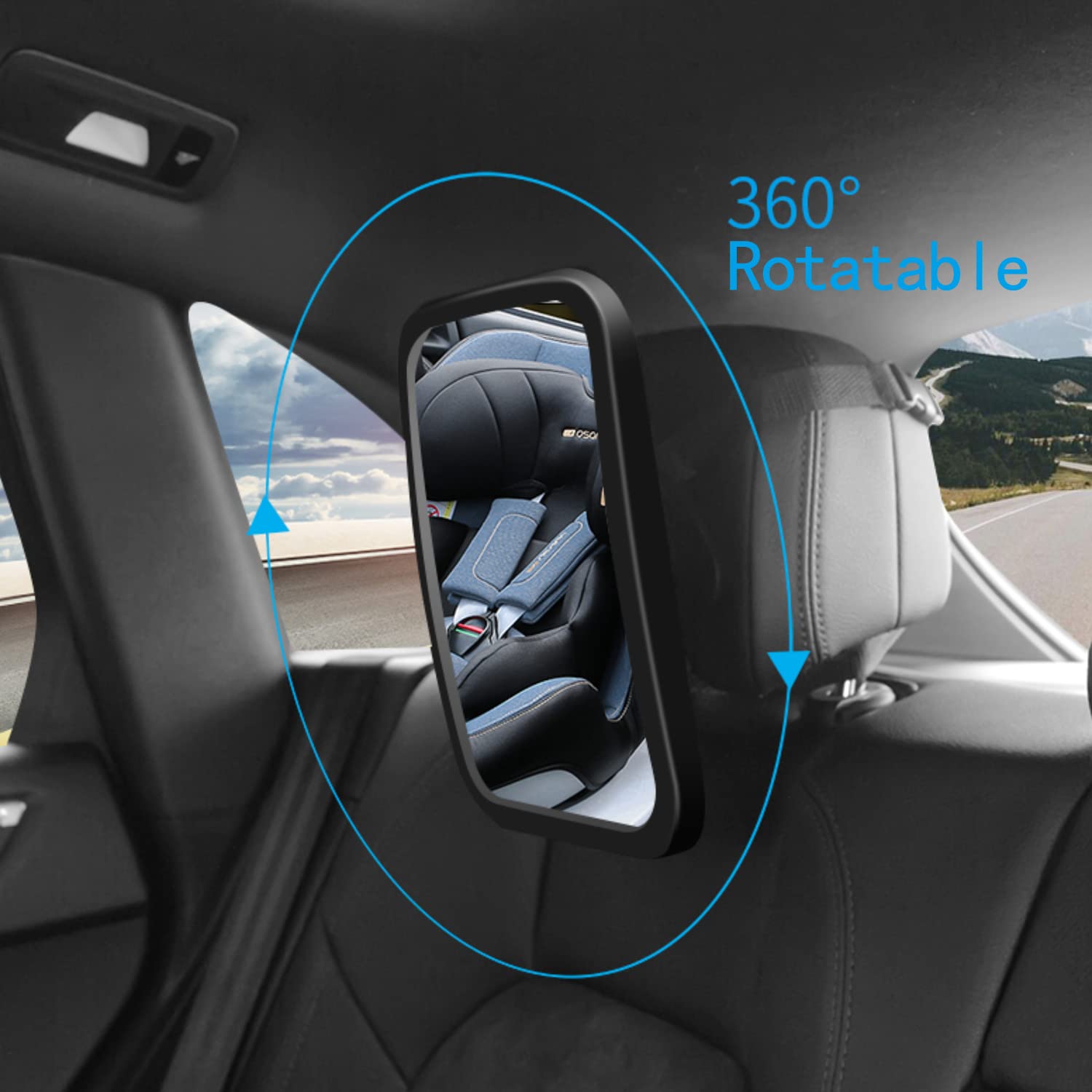 Baby Mirror for Car Infant Rear Facing Seat with Wide Crystal Clear of View