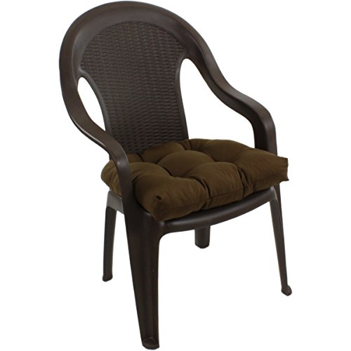 College Covers Everything Comfy Indoor/Outdoor Seat Patio D Cushion, 1 Count (Pack of 1), Brown