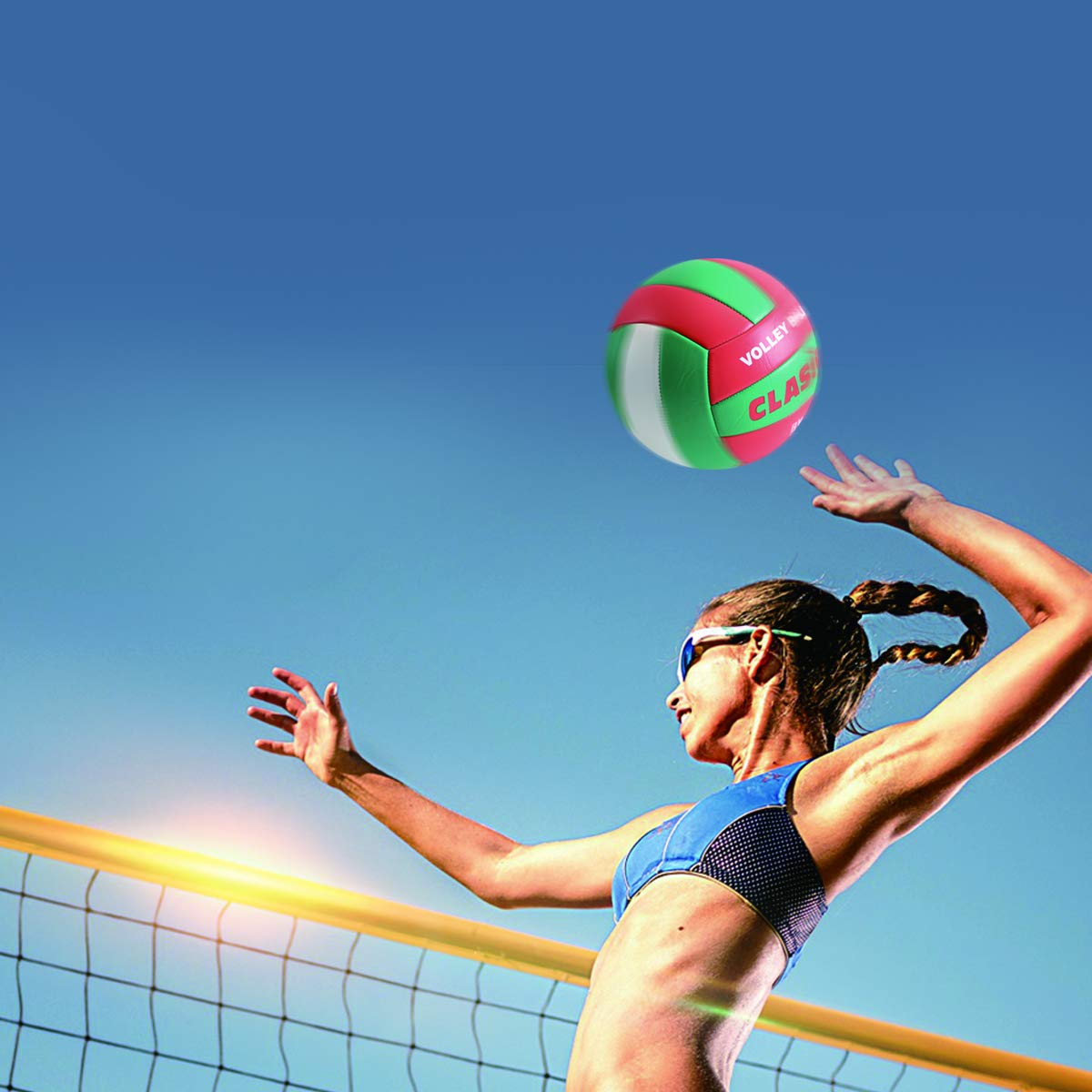 Actvivid Clasico Outdoor Beach Volleyball Gifts for Childs,Come with Pump and Needle (Red)
