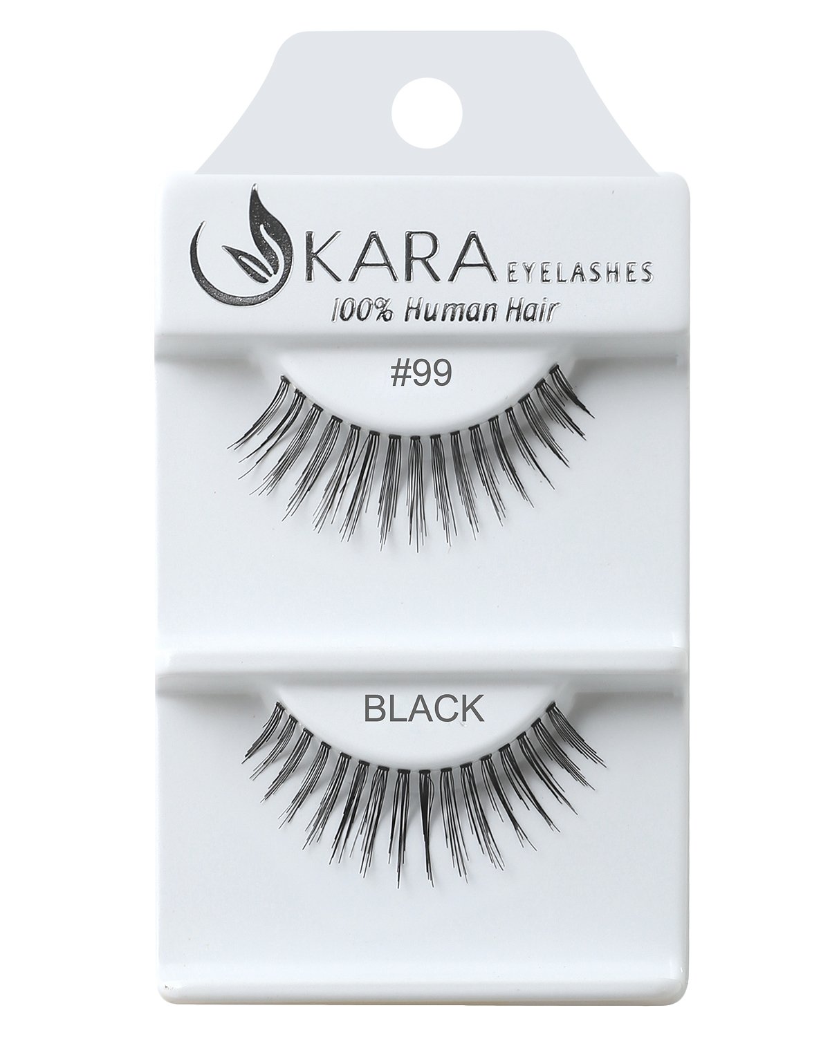 Kara Beauty Human Hair Eyelashes - 99 (Pack of 12)