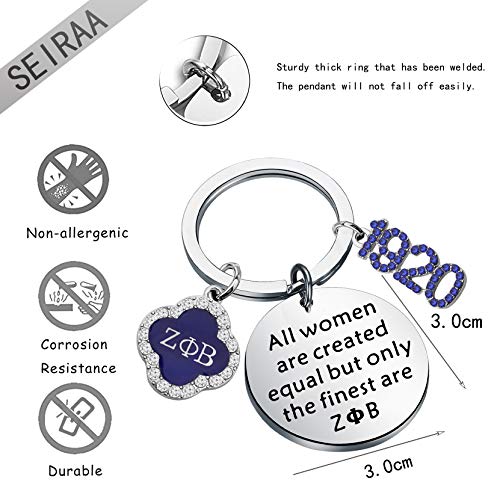 SEIRAA Gift Sorority Finer Women Gift for Her All Women are Created Equal But Only the Finest are Keychain (Keychain)