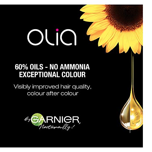Garnier Olia Ammonia Free Permanent Hair Color, 100% Gray Coverage (Packaging May Vary), 4.0 Dark Brown Hair Dye, Pack of 1