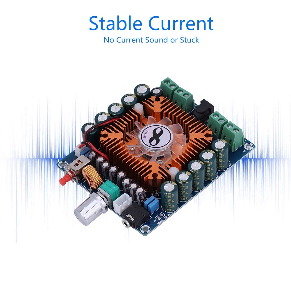 Digital Audio Amplifier Board, 4 Channels 4 x 50W Large Power HiFi Amplifier Board - IC Smart Cooling Digital Amplifier Board
