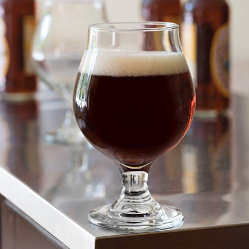 Libbey Craft Brews Classic Belgian Beer Glasses, 16-ounce, Set of 4