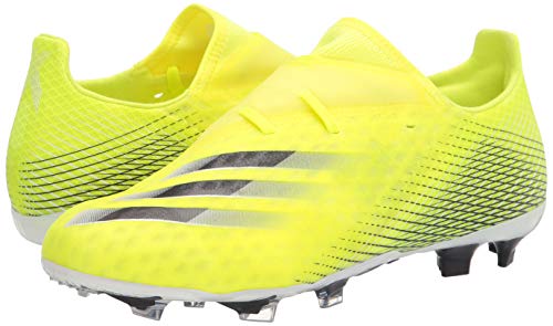 adidas Men's X GHOSTED.2 Soccer Shoe, Solar Yellow/White/Team Royal Blue, 11