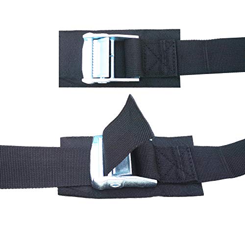 Alfa Gear 1" Width 15ft Long Multi- Function Kayak Boat Motorcycle Tie Down Straps Kits 4 pcs/Set