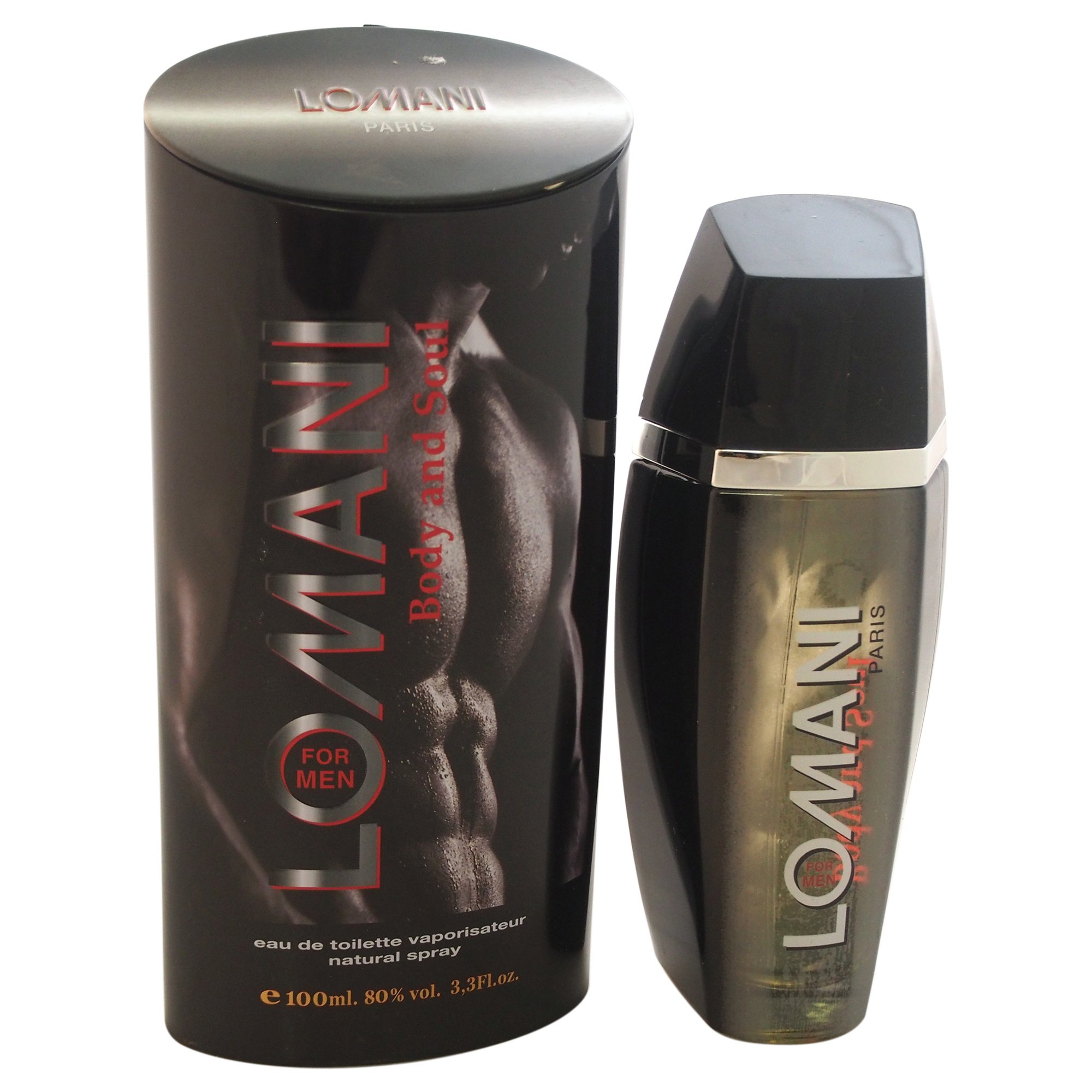 Lomani Eau de Toilette Spray for Men, Body and Soul, 3.3 Ounce
