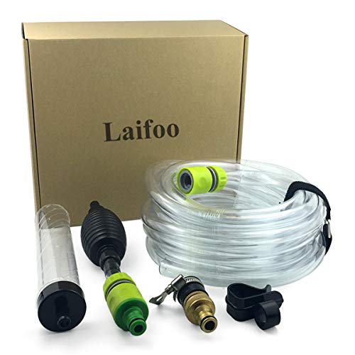 Laifoo 25ft Aquarium Vacuum Gravel Cleaner Fish Tank Cleaner Siphon Water Changer