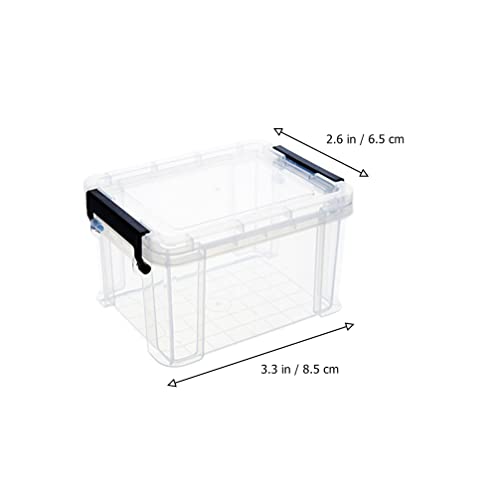 Totority 4Pcs Mini Storage Bins Box with Lid Clear Bead Storage Containers Jewelry Making Organizer for Small Crafts Kit Jewelry Beads Food Storage