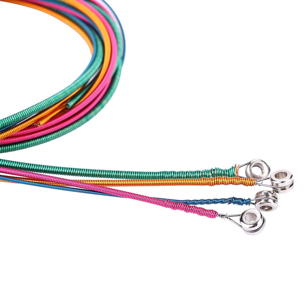 Electric Bass Guitar Strings Colorful Guitar String Alloy Wound Electric Bass Strings Accessories