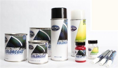 ColorRite Two-Ounce Bottle Automotive Touch-up Paint for Volvo S60 - Ice White 614 - Color+Clearcoat Package