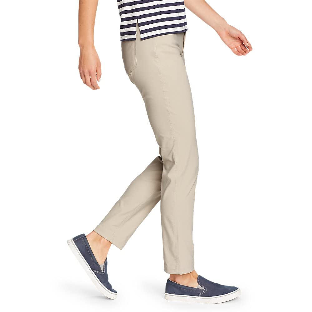 Eddie Bauer Women's Rainier Slim Straight Pants, Black, 6, Hiking Pants